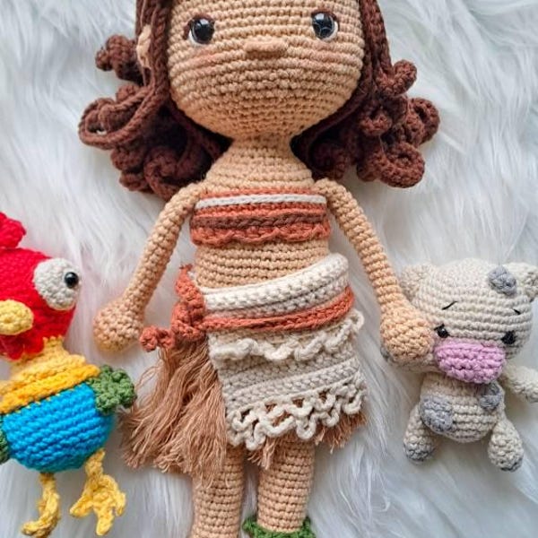 Eng-esp Hawaii Girl,rooster and Pig Pattern - Etsy