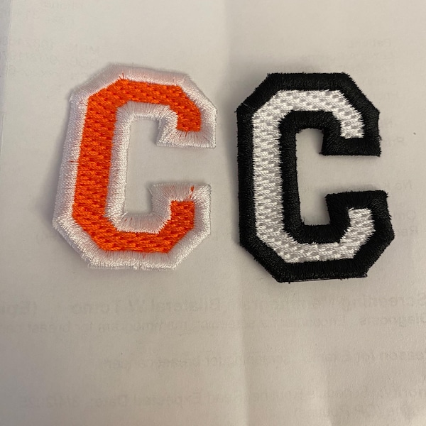 2" Varsity Letter Patch, Any Color Combo, Custom Made! - Etsy