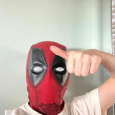 X-force Grey Deadpool Costume Cosplay Mask With Magnetic Eyes - Etsy