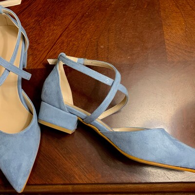 Ankle Strap Baby Blue Blue Ankle Straps Block Heels Light - Etsy
