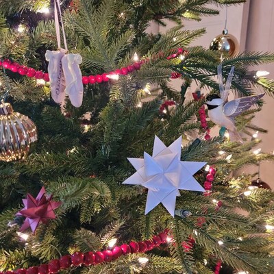 13 Red & White German Paper Stars Froebel Stars Moravian Stars Star ...