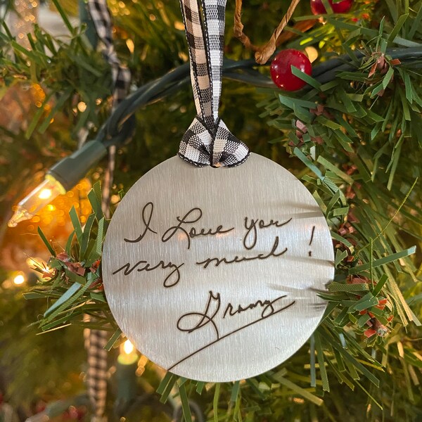 Your Handwritten Ornament -personalized Christmas Ornaments- Your ...
