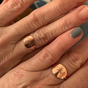 Engraved Handwriting Ring Custom Signature Ring Engraved Name Ring ...