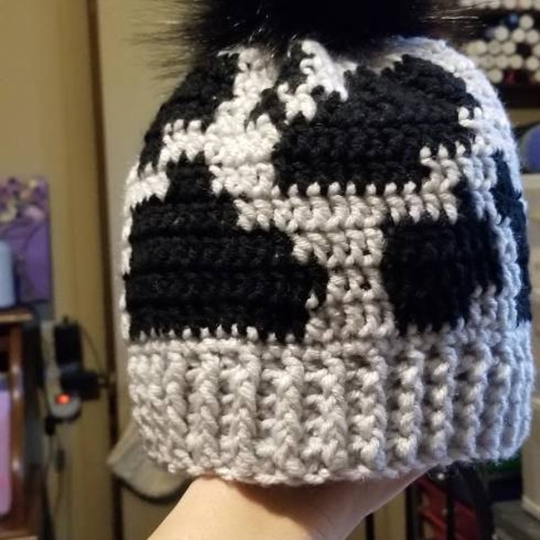 Cow Beanie // 3 Sizes // Crochet Pattern, Cow Print, Moo, Crochet ...
