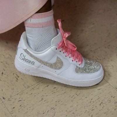 Custom Bling Af1s Shoes, Wedding Rhinestone Shoes, Hand Placed Stones ...