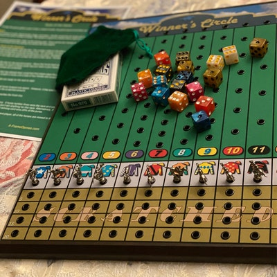 Magnetic Horse Race Board Game 'winner's Circle' Tabletop Game - Etsy