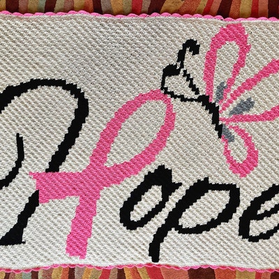 Graphgan Pattern Corner to Corner C2C Breast Cancer Ribbon Awareness ...