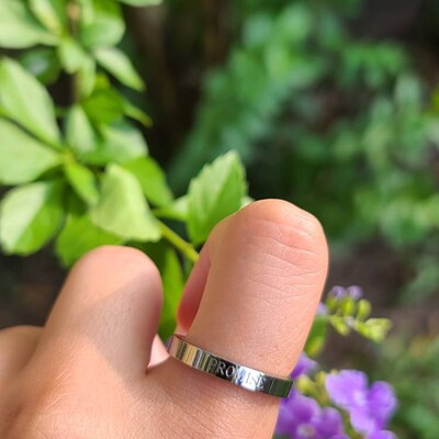 ATEEZ RING/ Personalized Ring, Kpop, Atiny, Subtle Engraved Ring ...