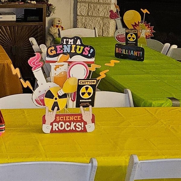 Science Party Photo Booth Photo Props Printable Kit/ Scientist Photo ...