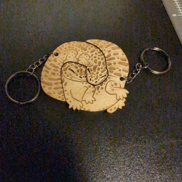 Interlocking Fox and Dragon Keychains Friendship or Relationship ...