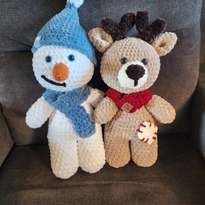 Crochet Pattern DEER GINGERBREAD and SNOWMAN Christmas Bundle - Etsy