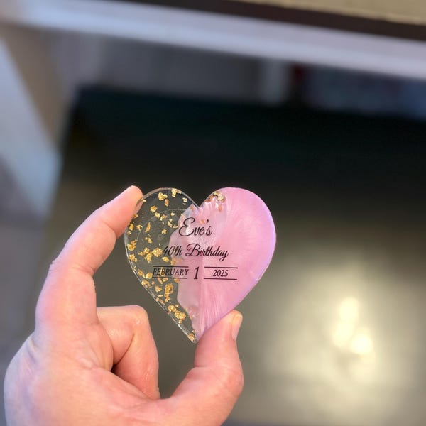 Personalized Epoxy Magnet Favor, Custom Epoxy Wedding Resin Gift ...