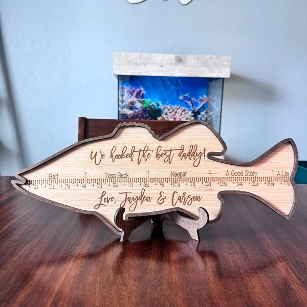 Daddy's Keepers Fish Sign, Fathers Day Gift From Kids, Fishing Gift for ...