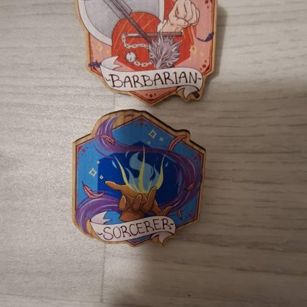 Dnd Class Wooden Pins - Dnd Class Emblems - Dungeons and Dragons - Dnd ...