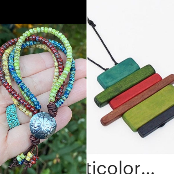 Multi-color Statement Necklace, Statement Necklace for Women, Funky ...