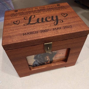 Personalized Pet Memory Box / Urn With Name and Quote or Poem - Etsy