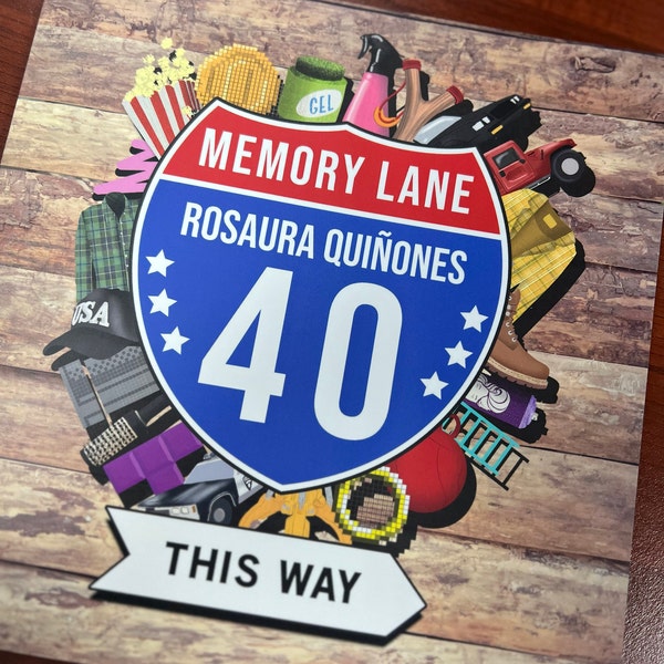 USA Edition Personalised 40th Birthday Book, Memory Lane Birthday Gift ...