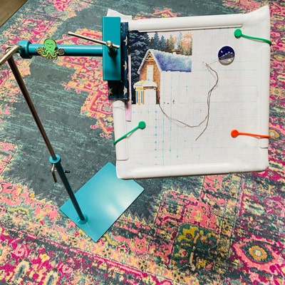 Lowery Coloured Workstand With Side Clamp Head Embroidery Stand Needlework Needlepoint Stand ...