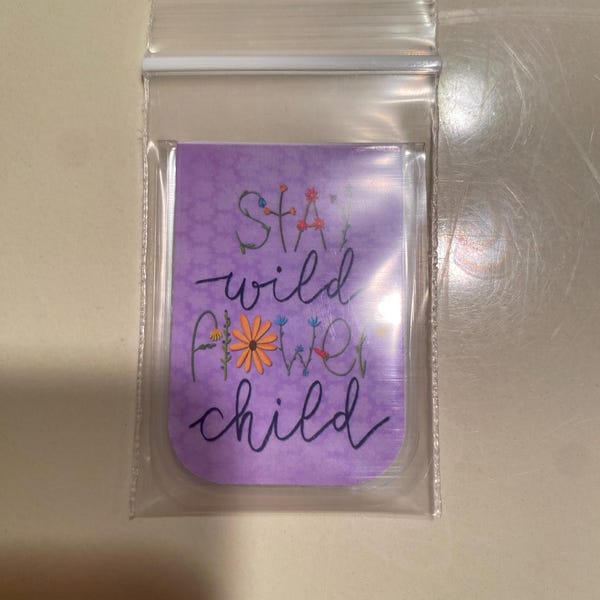 Rainbow Pooping Unicorn Bookmark Laminated Magnetic Polka Dot Gold ...