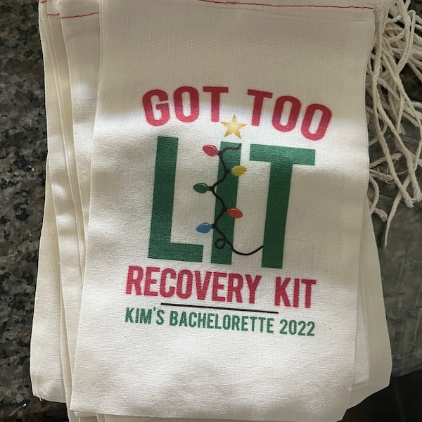 Holiday Party Favors, Got Too Lit Kit, Custom Christmas Party ...