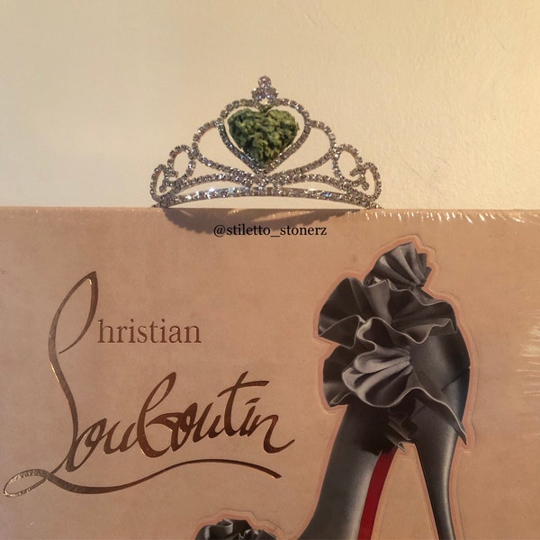 Marijuana Princess Tiara Weed Queen Cannabis Stoner Heart Shaped Nug ...