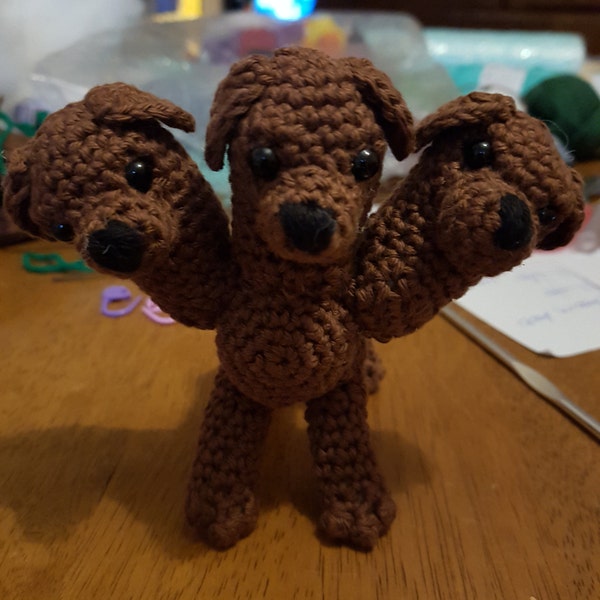 Cerberus the Three Headed Dog Crochet Pattern - Etsy