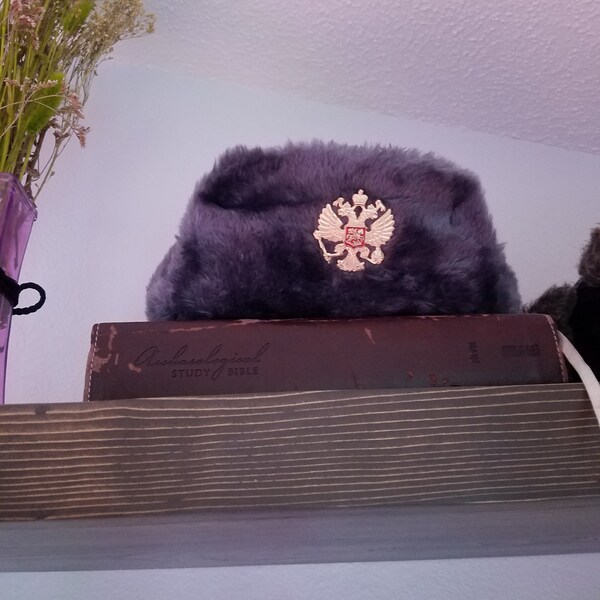 Authentic Russian Military Black sock Ushanka Hat Soviet Badge - Etsy