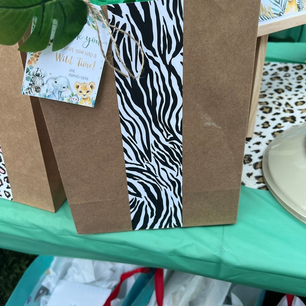 EDITABLE Safari Favor Tags, Boy Wild One 1st Birthday Thank You Tags ...