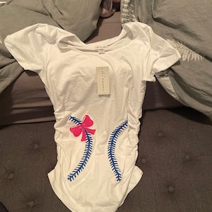 Baseball or Bows Gender Reveal Shirts Gender Reveal Baseball Shirts His ...