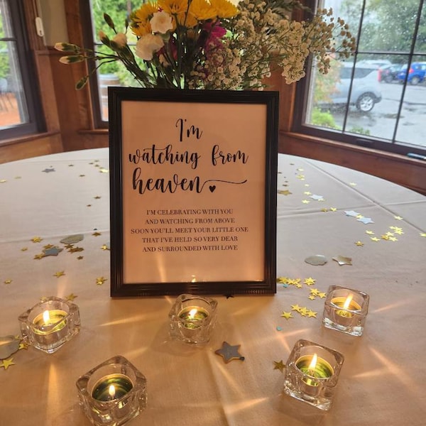 I'll Be There Memorial Baby Shower Printable Sign, Memorial Sign for ...