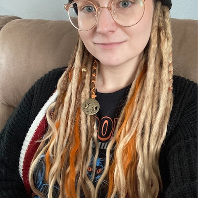 Synthetic Dreads, Miami Girl Set , Natural Ash Blonde and Light Blue ...