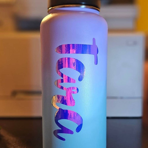 Holographic Name Decal, Holographic Name Sticker, Custom Name Decal ...