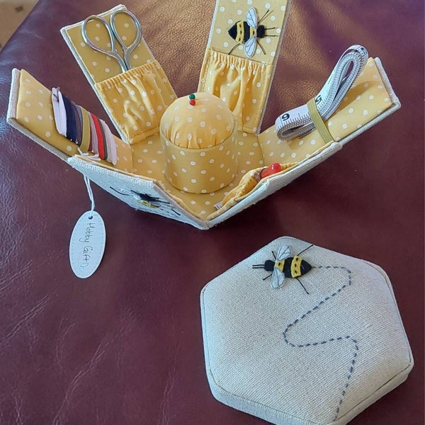 BEE SEWING KIT Victorian Applique Bee Design Hexagon Shape With ...