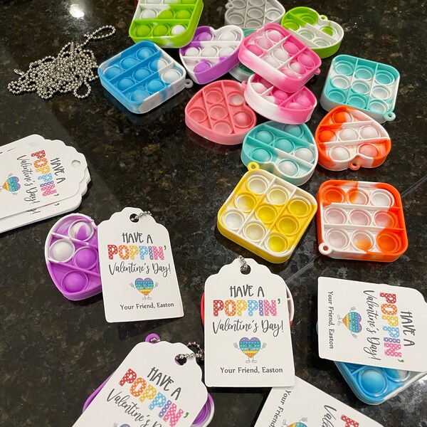 Pop It Valentine Cards, Fidget Valentine's Kids, Class Classroom ...