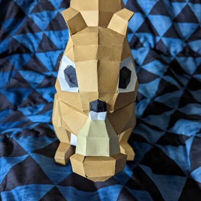 Squirrel Papercraft 3D DIY Low Poly Paper Crafts Home Decor Model ...