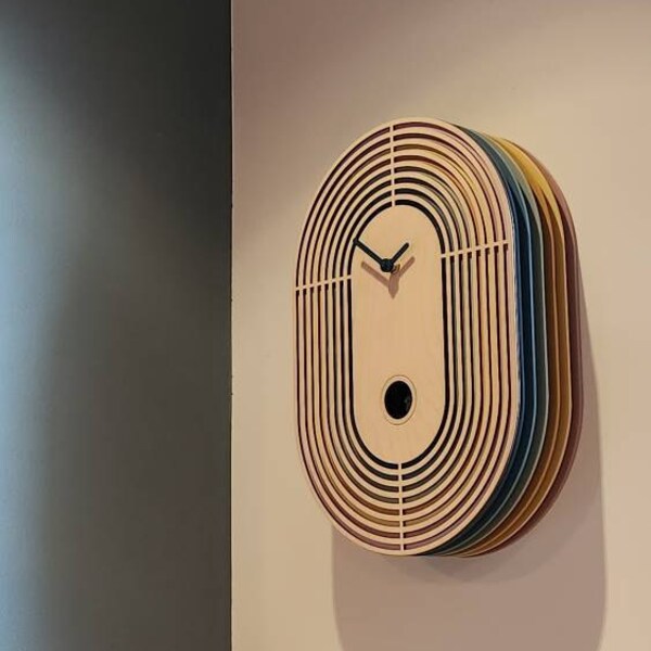 Unique Modern Cuckoo Clock Multi Colored Handmade Modern Design GSKY02 ...