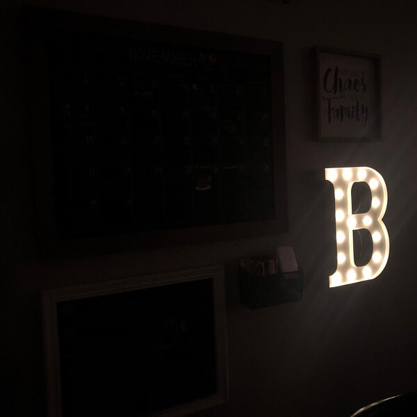 12" Metal WHITE/BLACK A-Z Marquee Letters Marquee Light Light up ...