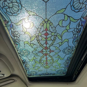 Custom Size Stained Glass Window Film Matte Finish, UV Protection ...