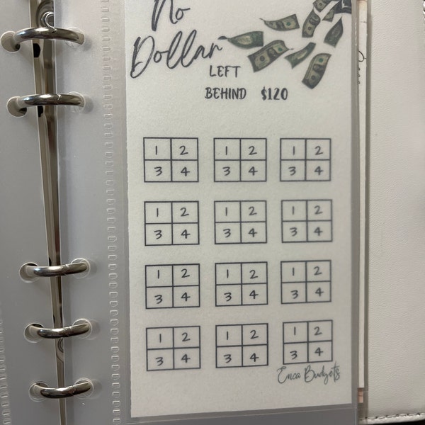 No Dollar Left Behind Mini - Fits A6 - Etsy
