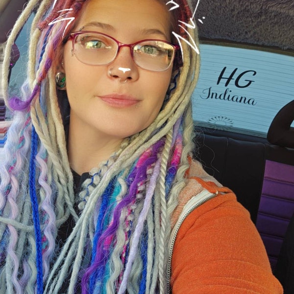 Hippie Dreads, Mix of Full Set Dreadlocks, Burning Man Accessories ...