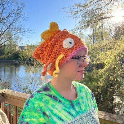 CROCHET PATTERN Little Useless Fish Slouchy Hat Magikarp Hat Pokemon ...