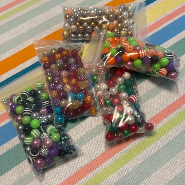 20MM Solid Chunky Beads, Chunky Bubblegum Beads, Acrylic Gumball Beads ...