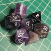 Natural Amethyst Dice Set| Gemstone D20 D&D Dice Set| Dungeons and ...