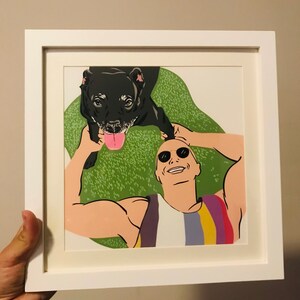 Pet Portrait Custom Drawing of Your Pet Dog Mom Best Gift - Etsy