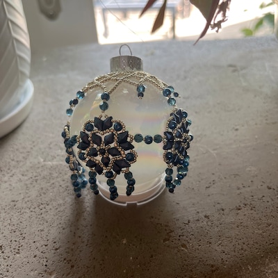 Easy Beaded Ornament Dripping With Swarovski Bicones or Czech Fire ...
