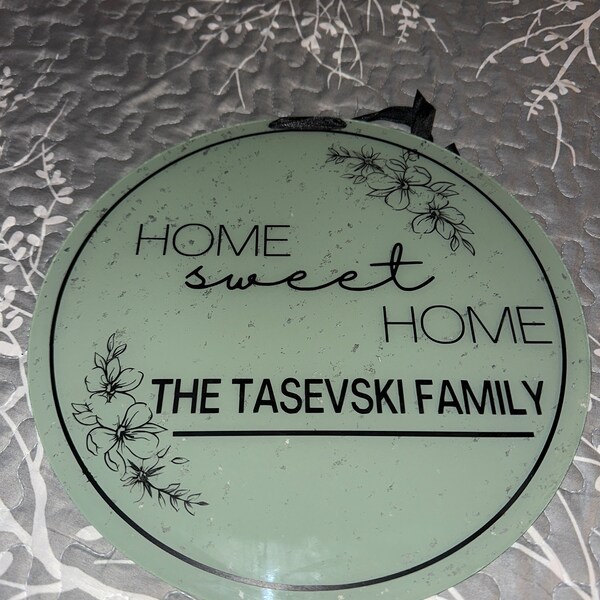 Personalized Acrylic Door Signs; Acrylic Front Door Sign; Personalized ...