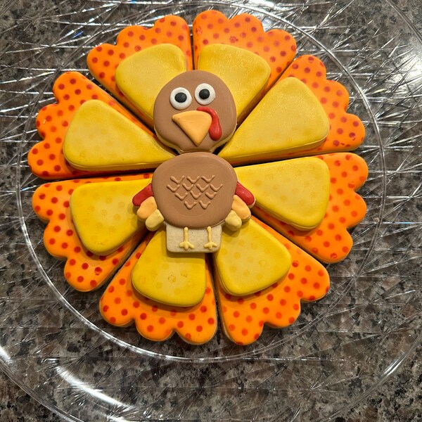 Thanksgiving Turkey Platter Cookie Cutter 5-piece Set - Etsy