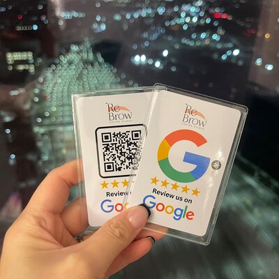 Google Review NFC & QR Code Tap Card Made With Your Business Logo Tap ...