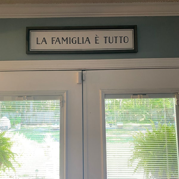 Italian Family Sign- Translation- "family is Everything" Italian ...