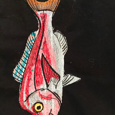 Red Snapper Fish Embroidery Design Instant Download Digital File ...